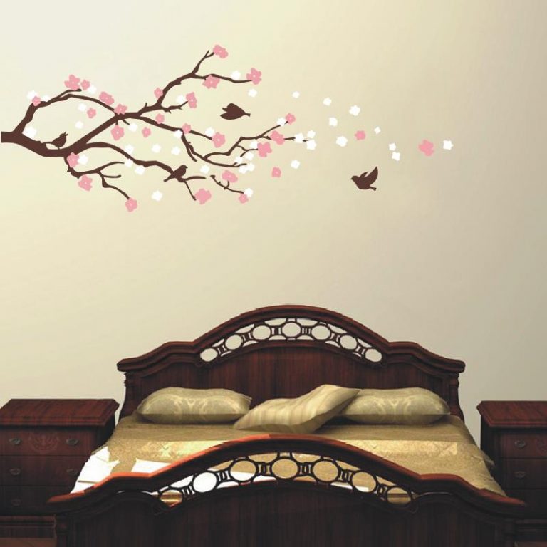 Cherry Blossom Tree with Birds Wall Mural - American Wall Decals